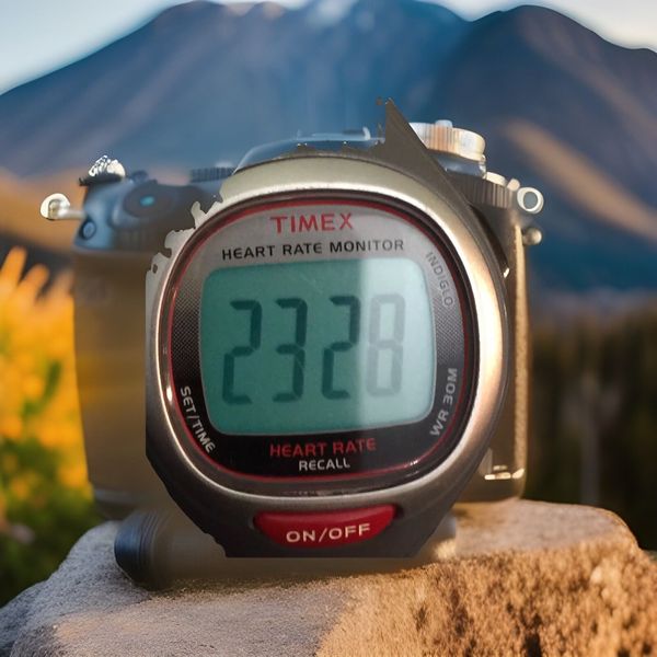 Timex Heart Rate Monitor WR 30 M Indiglo, Gray Rubber Band, Very Clean ...