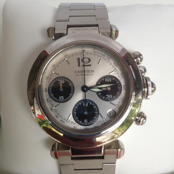 Fs: Cartier pasha 2412 stainless steel chronograph box and papers ...