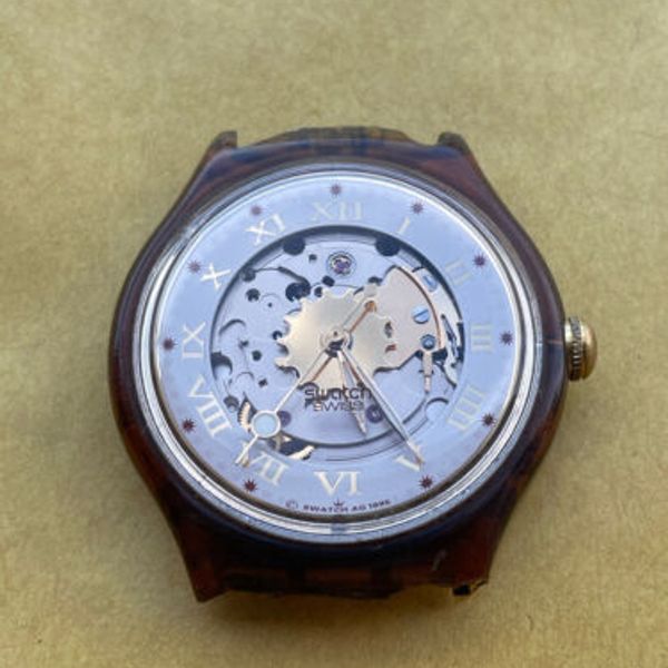 Eta 2842 Automatic Movement Watch Swatch AG 1995 Skeleton Dial Swiss Mens 36.5mm | WatchCharts ...