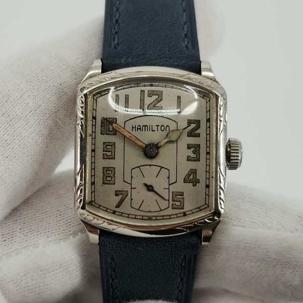 Hamilton Tonneau Men's Vintage 14K Gold Filled Engraved Case Mechanical ...