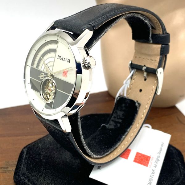 Bulova Men's Watch 96A248 Frank Lloyd Wright Occulus Automatic Black ...