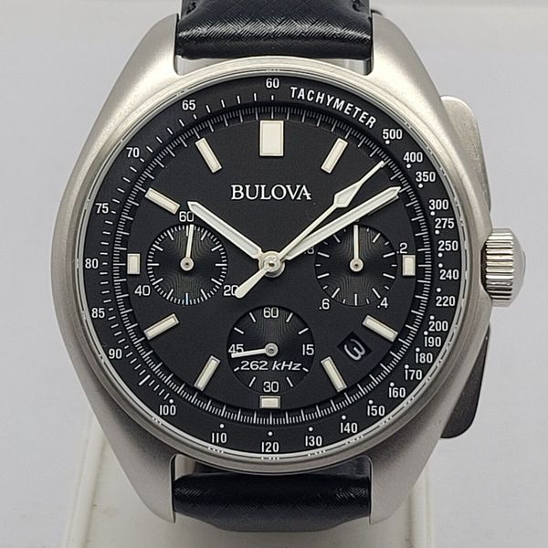 Bulova Special Edition Lunar Pilot Black Dial Chronograph Men's45mm ...