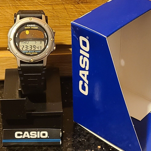 Casio Moon Graph module QW 832 pre G shock Stainless Steel GMW-61 60 15 ...
