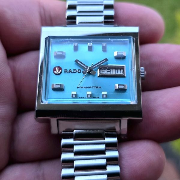 Rado Manhattan Automatic Men's Watch, Stunning Tiffany-Blue Dial ETA ...