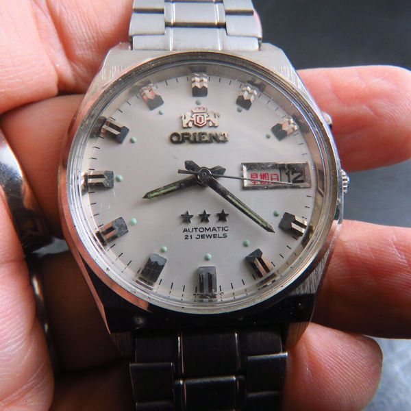 Japan Orient Three Star Daydate Automatic Men Watch | WatchCharts ...