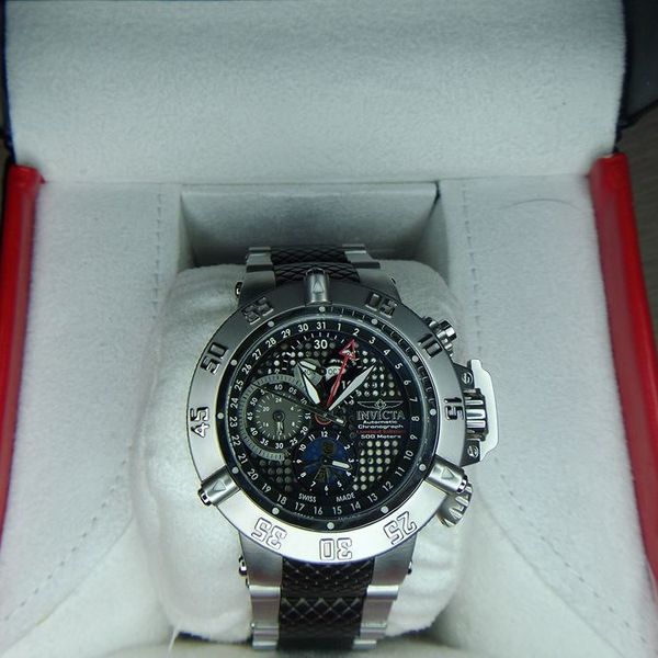 FS: INVICTA SUBAQUA NOMA III LE VALJOUX 7751 MOON PHASE STAINLESS BLACK ...