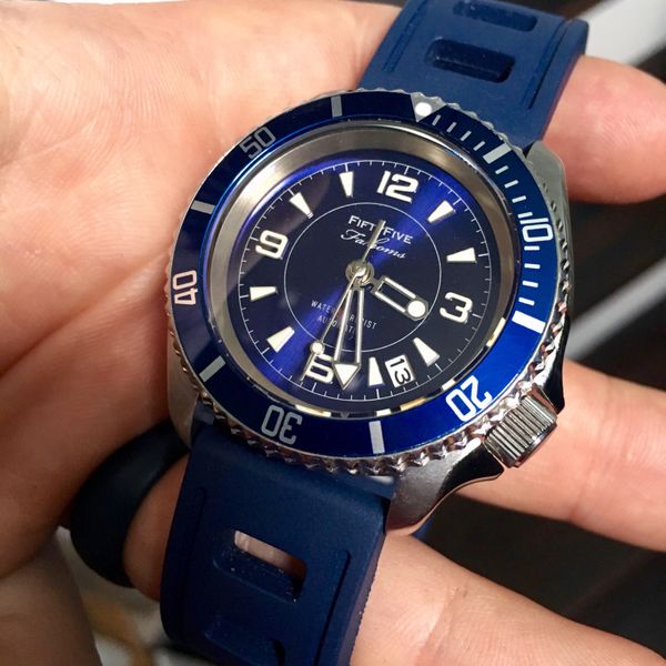 FSOT: Seiko SKX007 / SKX009 Superdome Sapphire Blue Fifty Five Fathoms ...