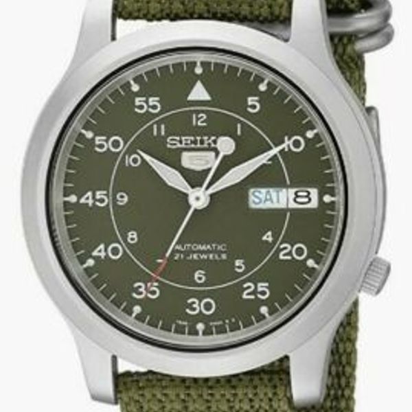 Seiko 5 MILITARY NEW Automatic Day Date Watch SNK803 SNK805 SNK807 ...