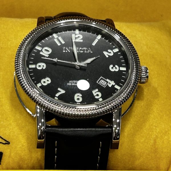 Invicta 2276 Automatic Military RARE 21 Jewel Black Luminescent Men's ...