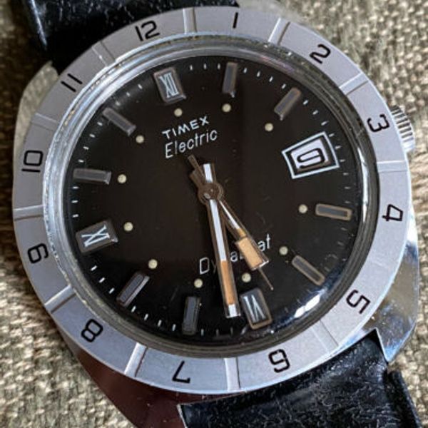 Vintage 1970s TIMEX © Dynabeat © Rotating Bezel Diver Watch w/ ORIGINAL ...