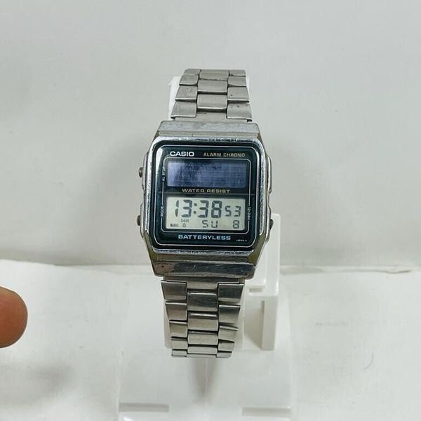 Vintage Casio 2505 AL-180 Casio BATTERYLESS ALARM CHRONO Digital Men ...