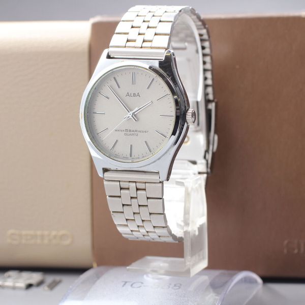 [ Exc+5 Box ] SEIKO ALBA Classic Style 5BAR Quartz Vintage Watch Men ...