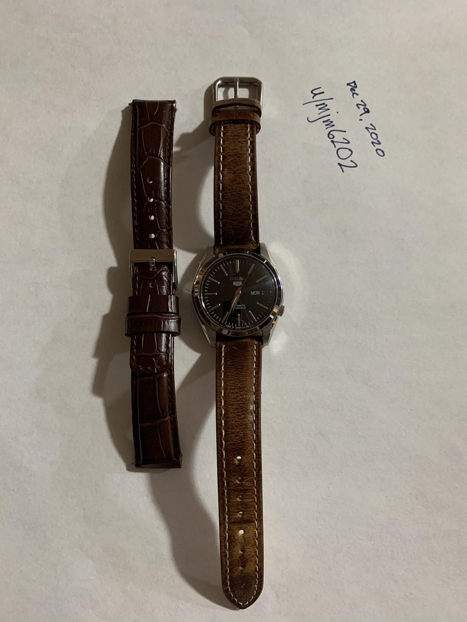 [WTS] Seiko 5 SNKL45 w/sapphire & 2 leather straps | WatchCharts