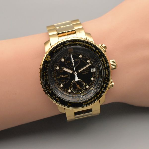 2005 BOX [N MINT] SEIKO Flightmaster 7T62-0EB0 SNA414 Gold QZ Mens ...