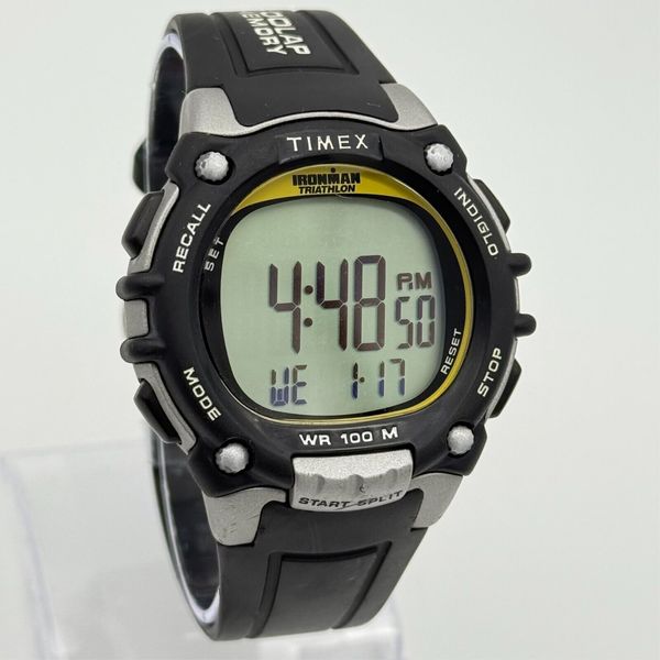 Men's TIMEX Ironman Triathlon Black / Yellow Classic Digital Sport ...