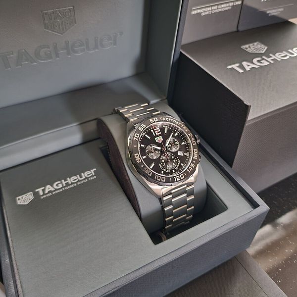 Unused TAG Heuer Formula 1 Chronograph CAZ1010.BA0842 Black Dial Steel ...