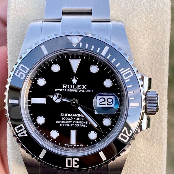 No Reserve-2020-Rolex Date Submariner-Box+Papers+AD Receipt-116610LN ...