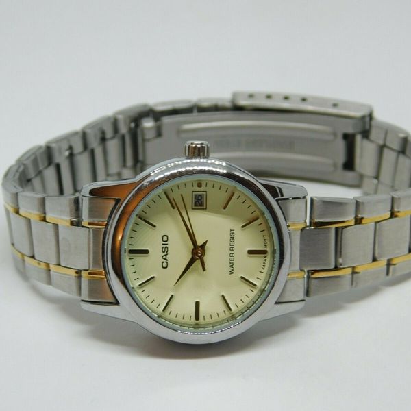 Casio LTP-V002 Two Tone Quartz Analog Ladies Watch | WatchCharts