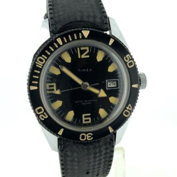 Vintage Timex Skin Diver Watch 200Ft Manual Wind Date 2157-2569 ...