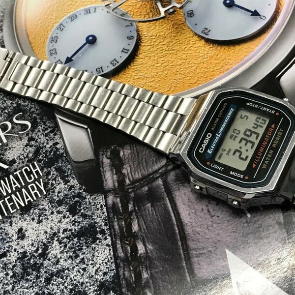 vintage Casio 1572 A168 Stainless Steel back Illuminator Men's Watch ...