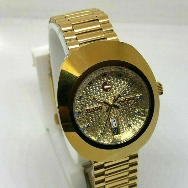 RADO DIASTAR DAY DATE SEALED SAPPHIRE STONE AUTOMATIC MEN EXCELLENT ...