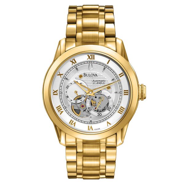 Bulova Men's 97A108 Automatic Gold Tone Stainless Steel Watch ...