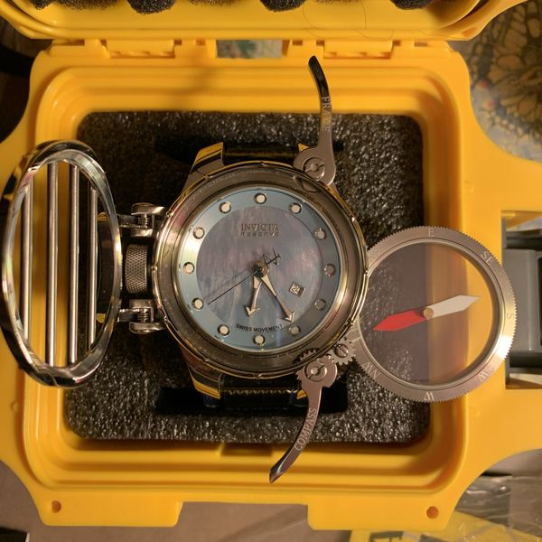 Invicta Reserve 52mm Russian Diver Lefty Quartz Crossbar/Compass Blue ...