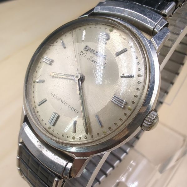 Bulova 1964 M4 Mens Mechanical Self-Winding Wristwatch 30 Jewels Watch ...