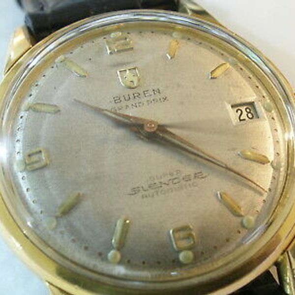Vintage Swiss BUREN Grand Prix Super Slender Micro Rotor Automatic ...