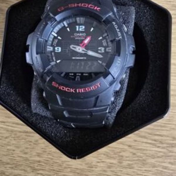 Casio G-SHOCK G-100 Mens Digital Analogue Watch Black | WatchCharts ...