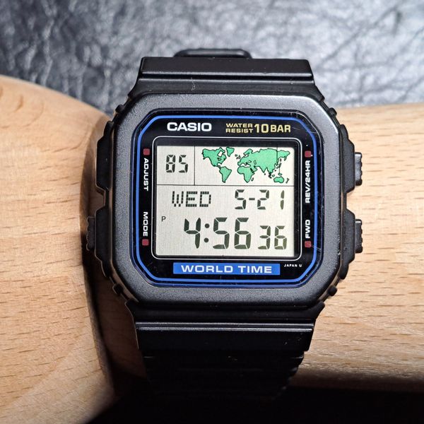 CASIO W-520U WORLD TIME WATCH VINTAGE 1988 JAPAN MODULE 643 GRADE A ...