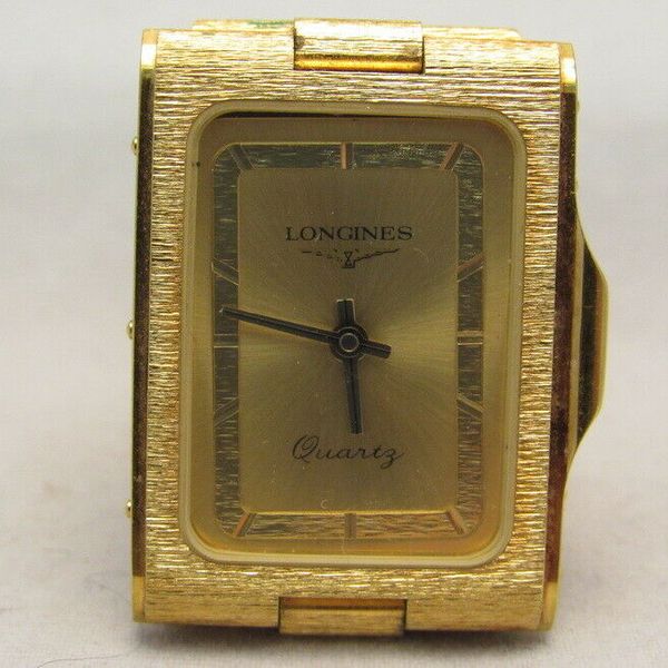 AUTHENTIC LONGINES GOLD TONE QUARTZ MENS WATCH WORKS NEW BATTERY ...