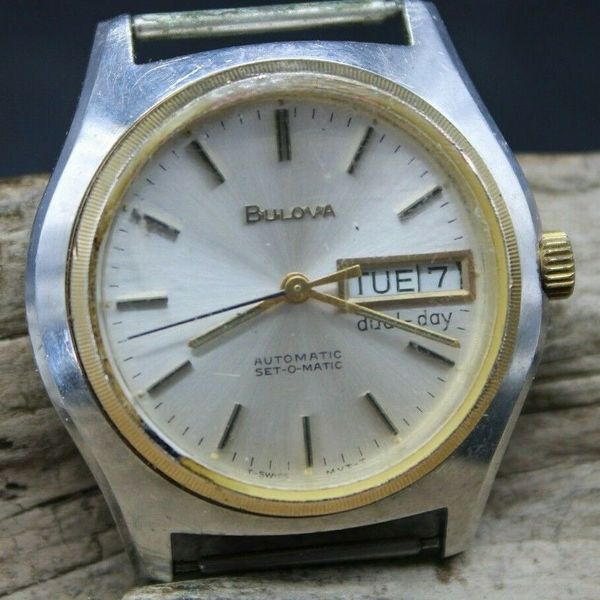 Bulova Dual Day Set-o-matic N7 Automatic Watch 1133.10 Movement SWISS ...