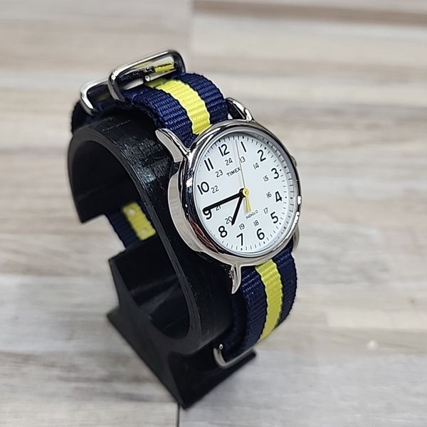 Timex Weekender Indiglo Womens Watch White Dial Nylon NATO Strap w New ...