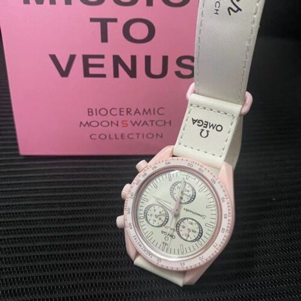 Swatch x Omega Bioceramic Moonswatch Mission To Venus Watch -with Box ...