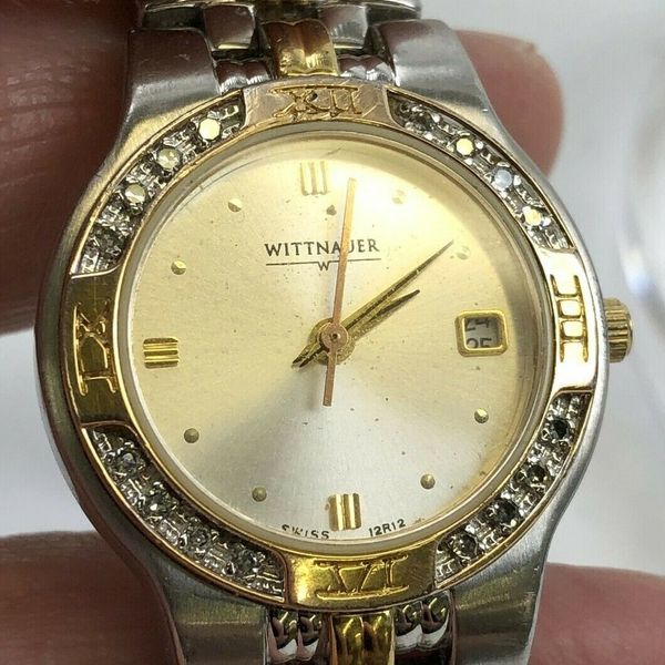 Wittnauer 16 Diamond Two-Tone Women's Watch C952372 w/Date Indicator ...