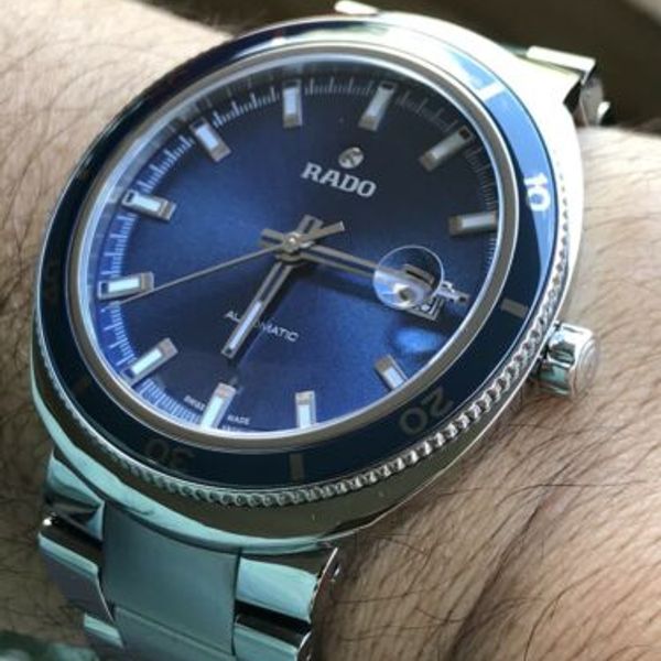 RADO *BLUE* D-Star 200 Automatic Dressy Diver Watch FULL KIT SS/Ceramic ...