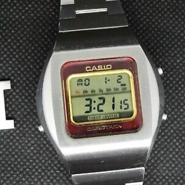 CASIO VINTAGE DIGITAL WATCH CASIOTRON TRN-02 20TH ANNIVERSARY ALL STAINLESS 1670 | WatchCharts ...