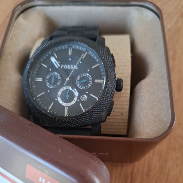 Fossil FS4487 Men's Black Watch - Stainless Steel & Silicon Strap - 5 ...