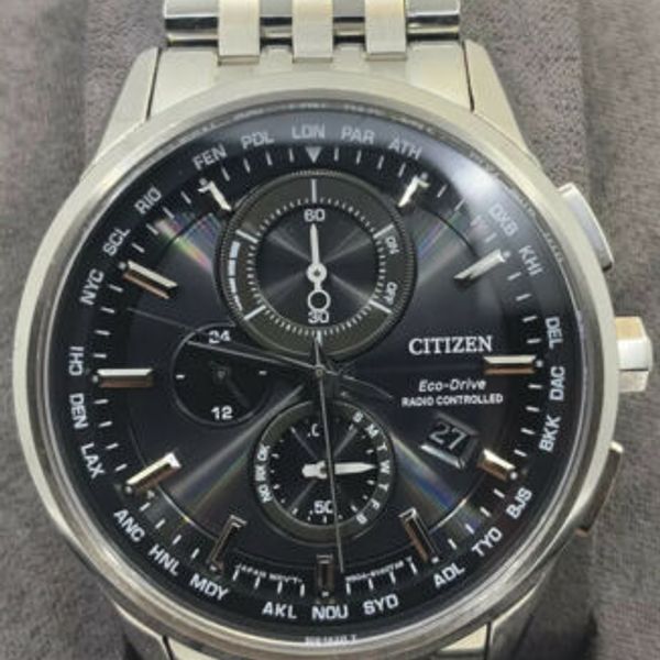 Citizen Eco-Drive World Chronograph A-T Watch Radio Controlled Sapphire ...