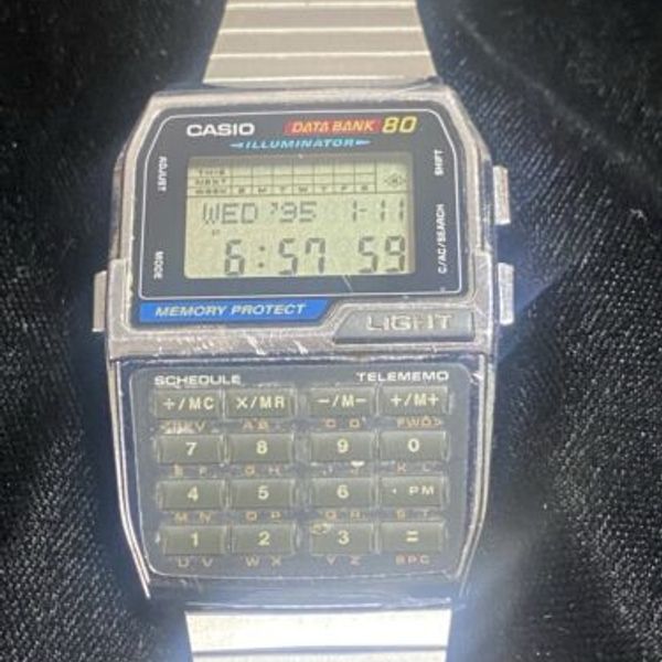 Rare Casio Databank 80 Illuminator Memory Protect 1476 DBC 810 ...