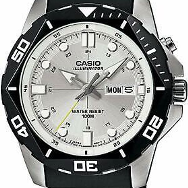 Casio Men's MTD-1080-7A White Dial Super-illuminator Watch ...