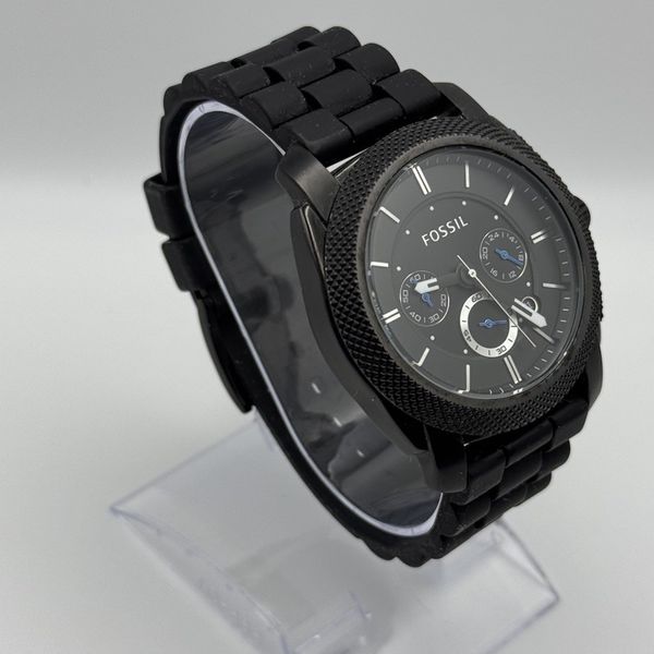 Fossil Machine Watch FS-4487 Mens Chronograph Date 45mm Case Black ...
