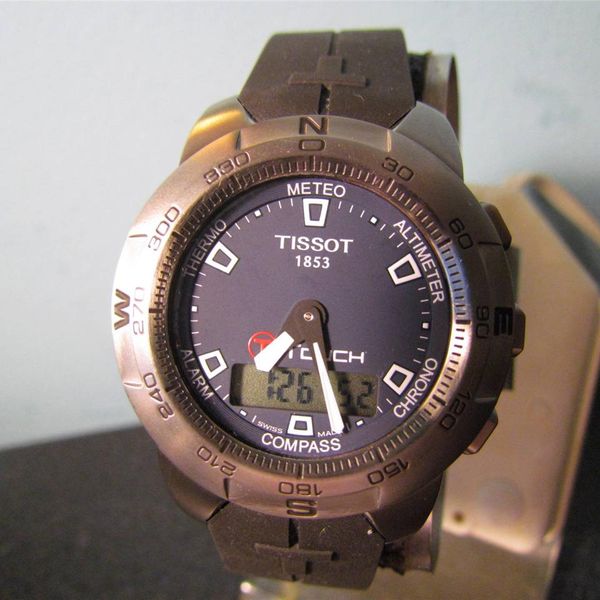 SMART WATCH Tissot T Touch Z 252/352 Rubber Band Blue Dial $220 ...