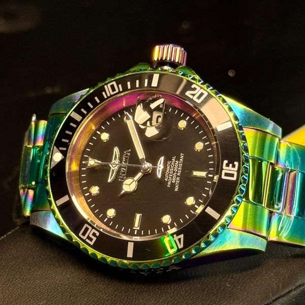 Rare Invicta Pro Diver Automatic 40mm Iridescent Case Watch ...