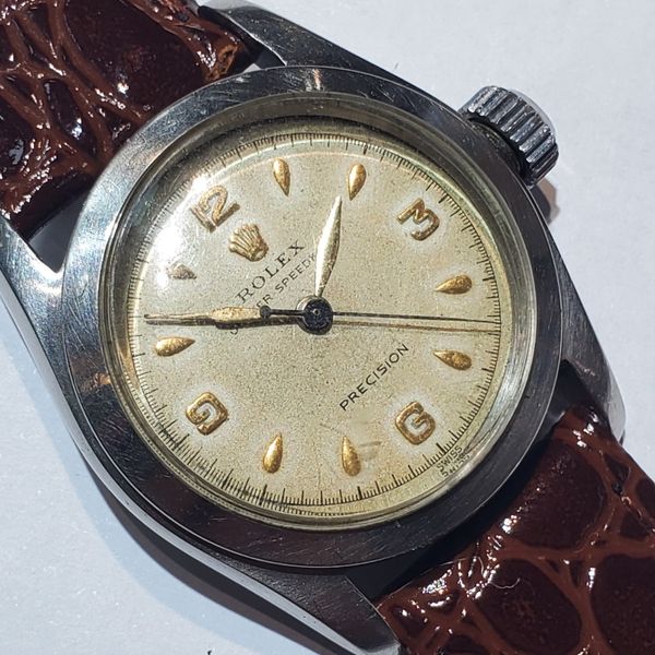 Rare 1950s Rolex Oyster Speedking Ref. 6056 with 3-6-9 Explorer Style ...