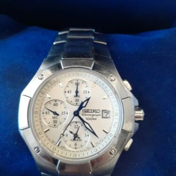 Seiko Chronograph Alarm Sapphire Crystal 100m 10 Bar | WatchCharts ...
