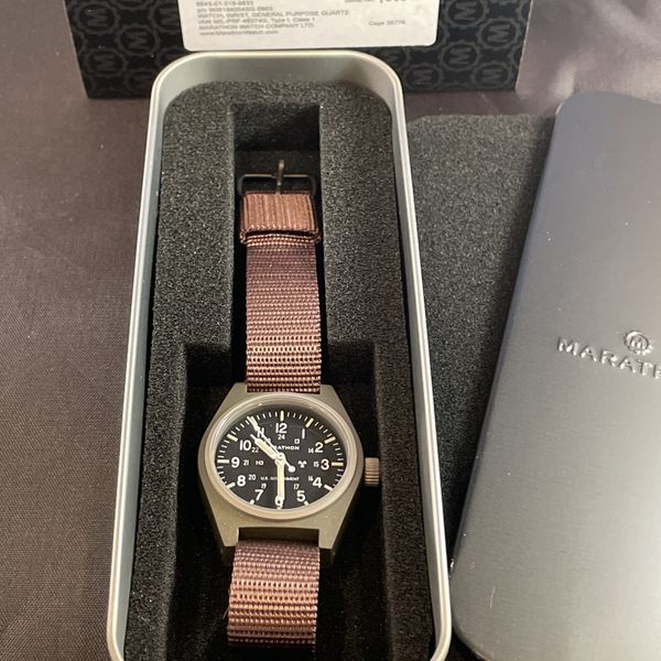Marathon Military General Purpose Quartz, 34mm Sage Green, New In Box ...