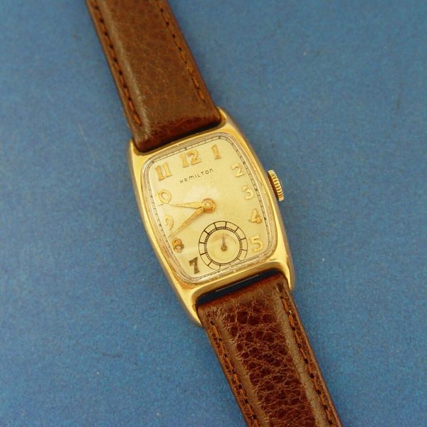 *5ERVICED & WARRANTY* MEN HAMILTON 1940's MODEL 980 "CURVEX" STYLE ...