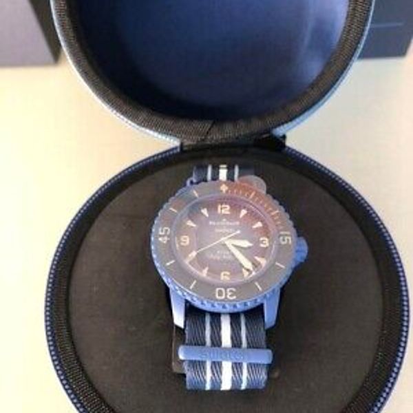 Swatch x Blancpain Fifty Fathoms Scuba Atlantic Ocean Watch SO35A100 ...